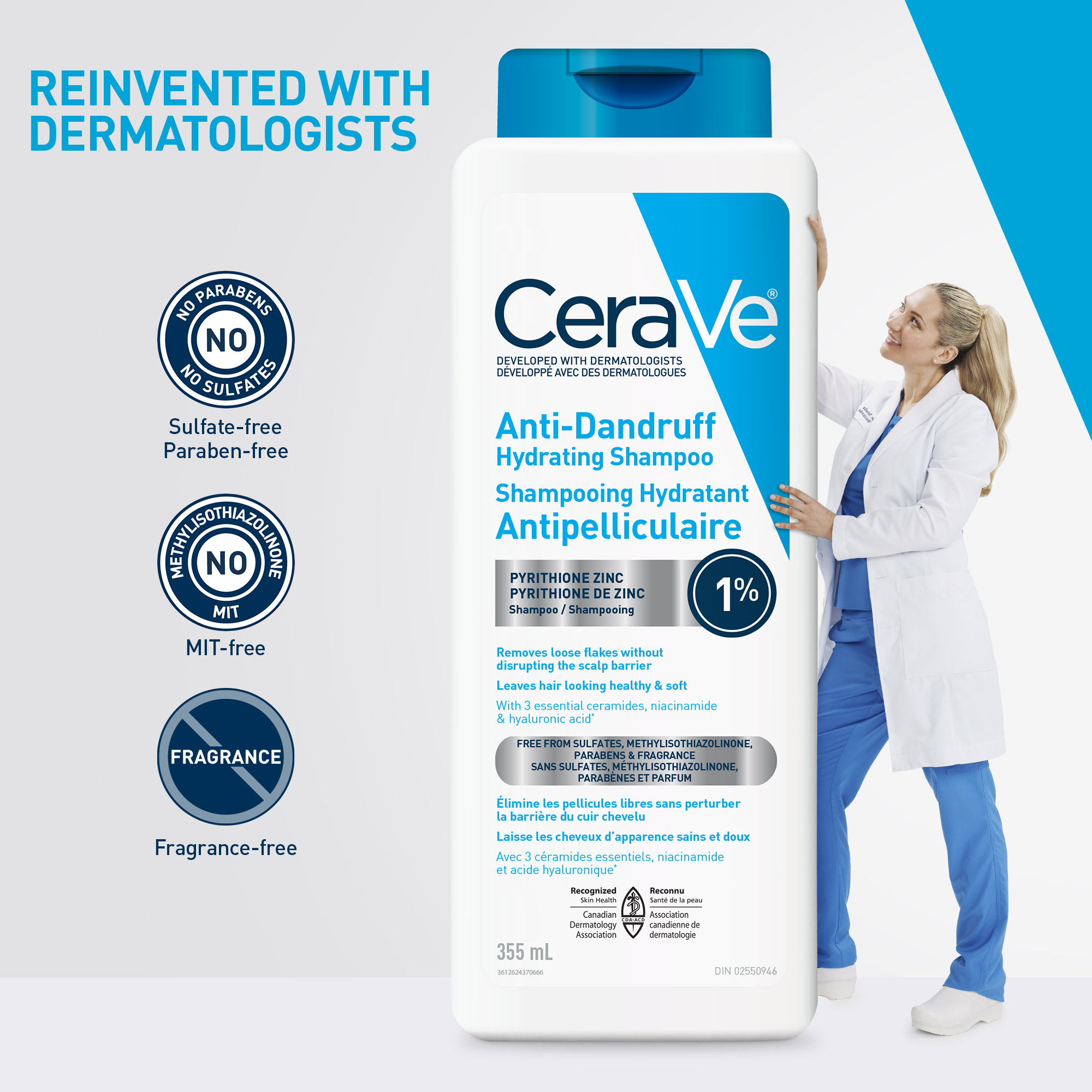Anti-Dandruff Hydrating Shampoo For All Hair Types - CeraVe
