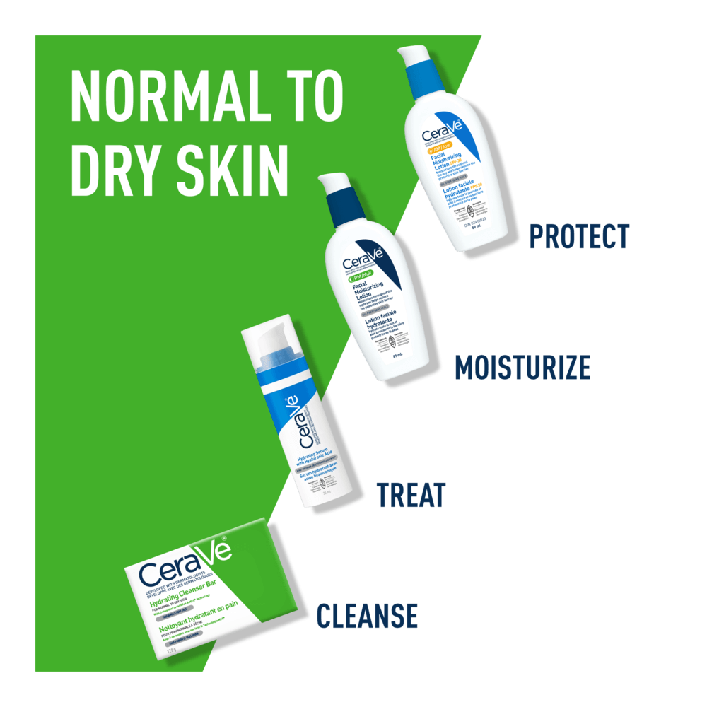 Hydrating Mild Soap-Free Cleanser Bar for Soft & Smooth Skin | CeraVe