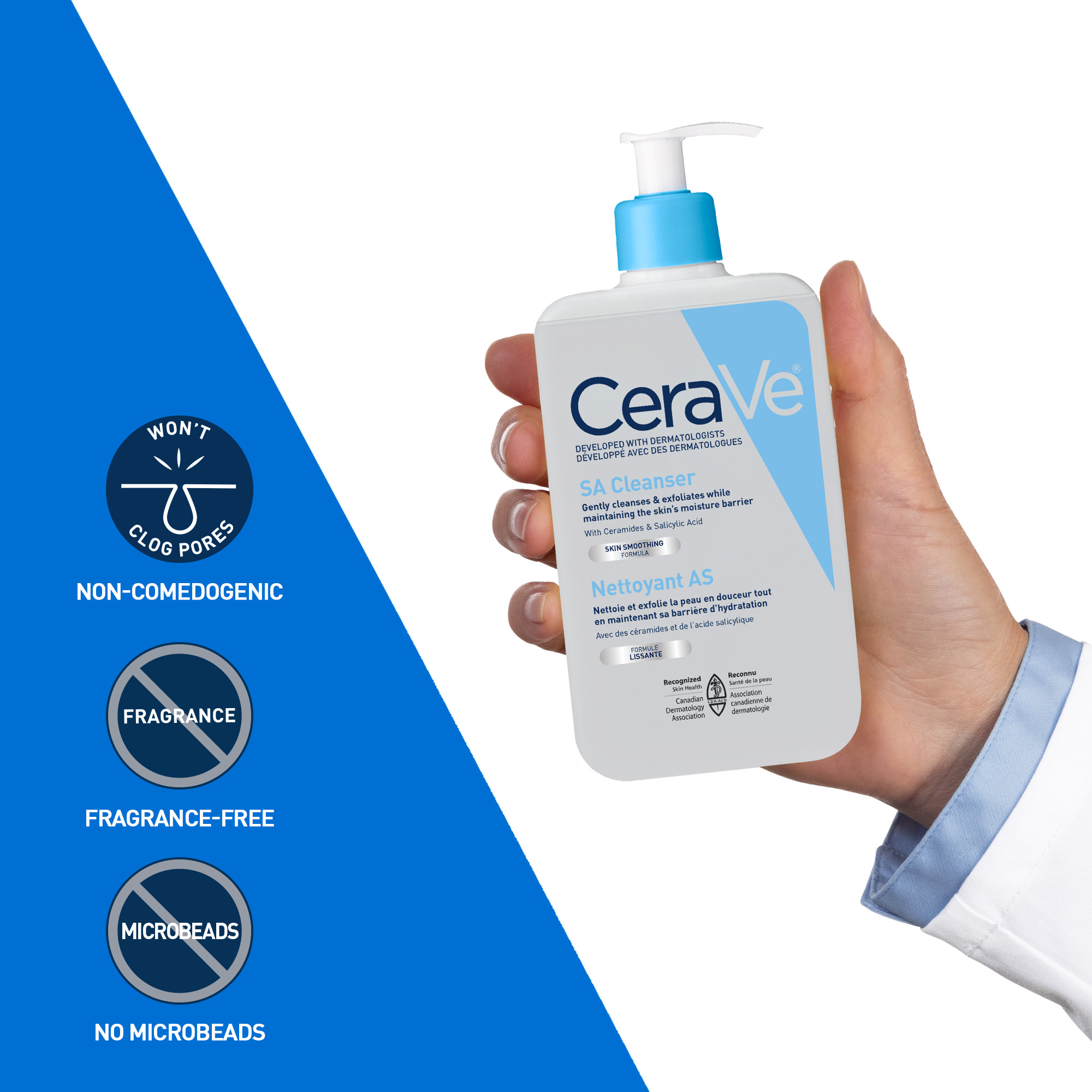 SA Cleanser: Smooth skin instantly | Sensitive Skin | CeraVe Canada