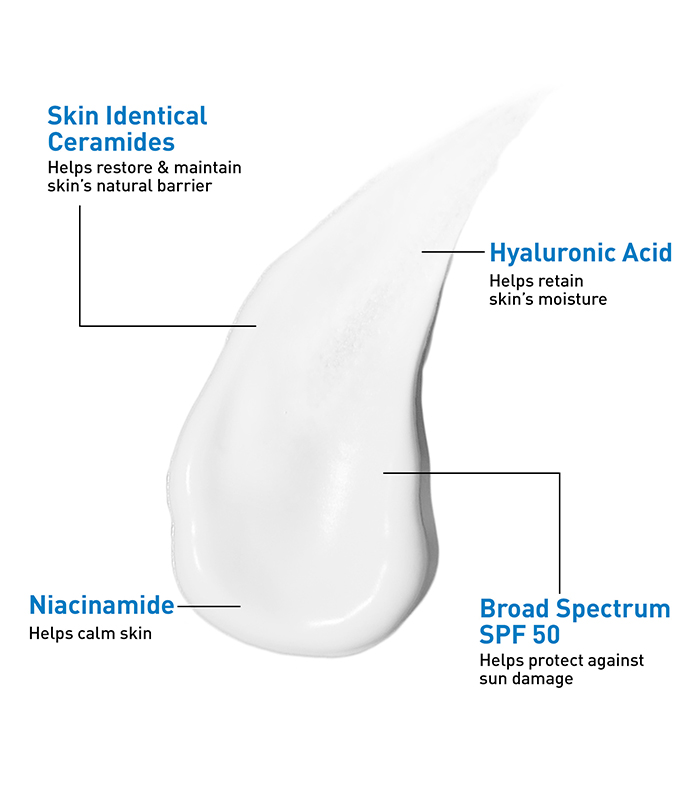 CeraVe AM Facial Moisturizing Lotion SPF 50 | Hydration & Broad ...