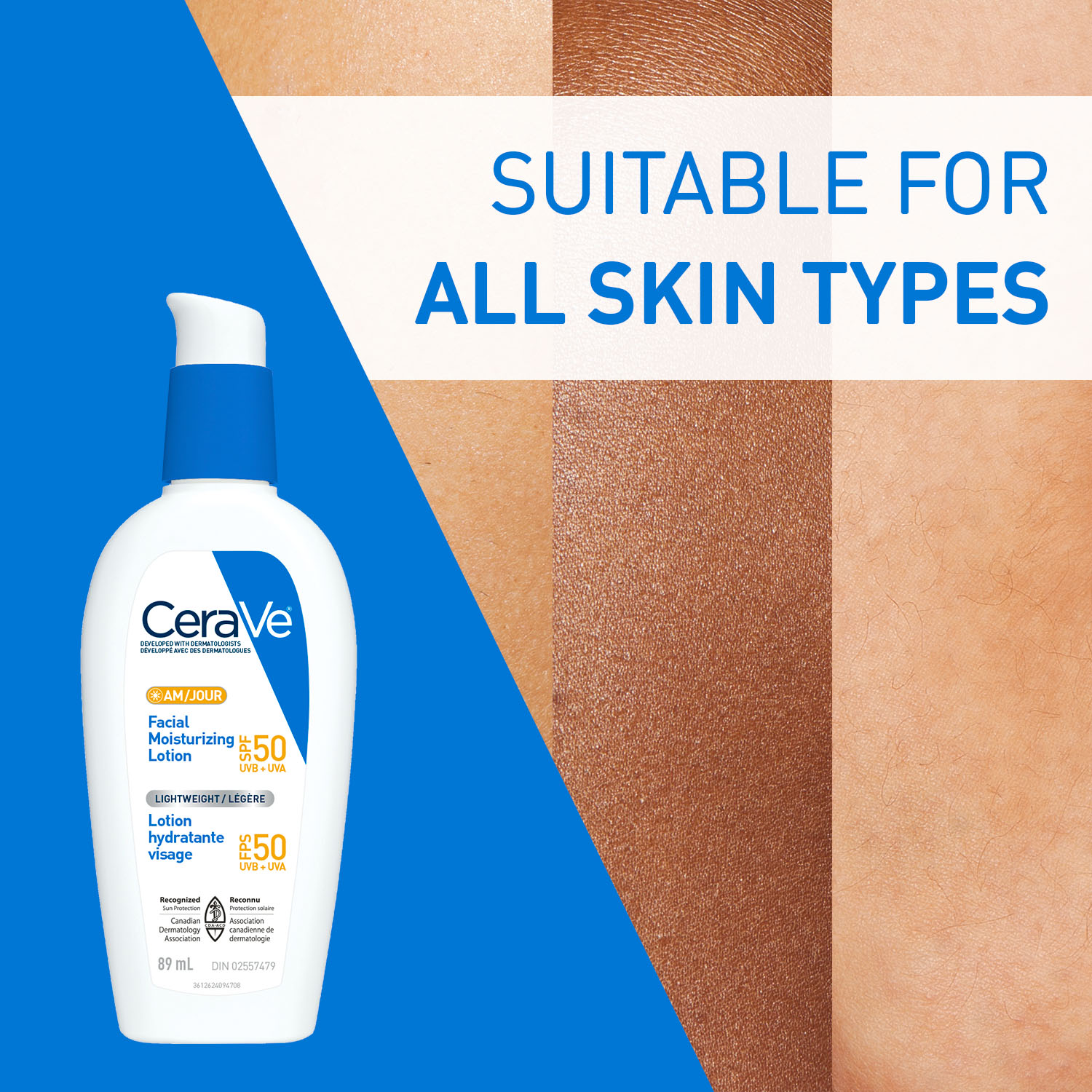 CeraVe AM Facial Moisturizing Lotion SPF 50 | Hydration & Broad ...