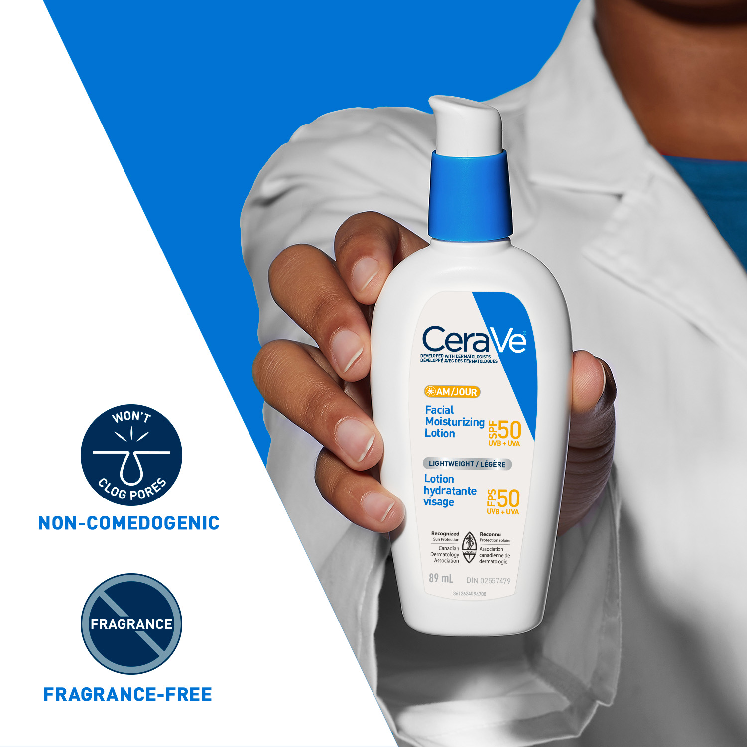 CeraVe AM Facial Moisturizing Lotion SPF 50 | Hydration & Broad ...