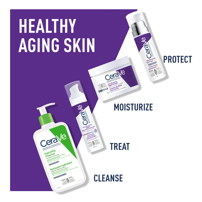 Skin Renewing Nightly Exfoliating Treatment | AHA Night Serum | CeraVe