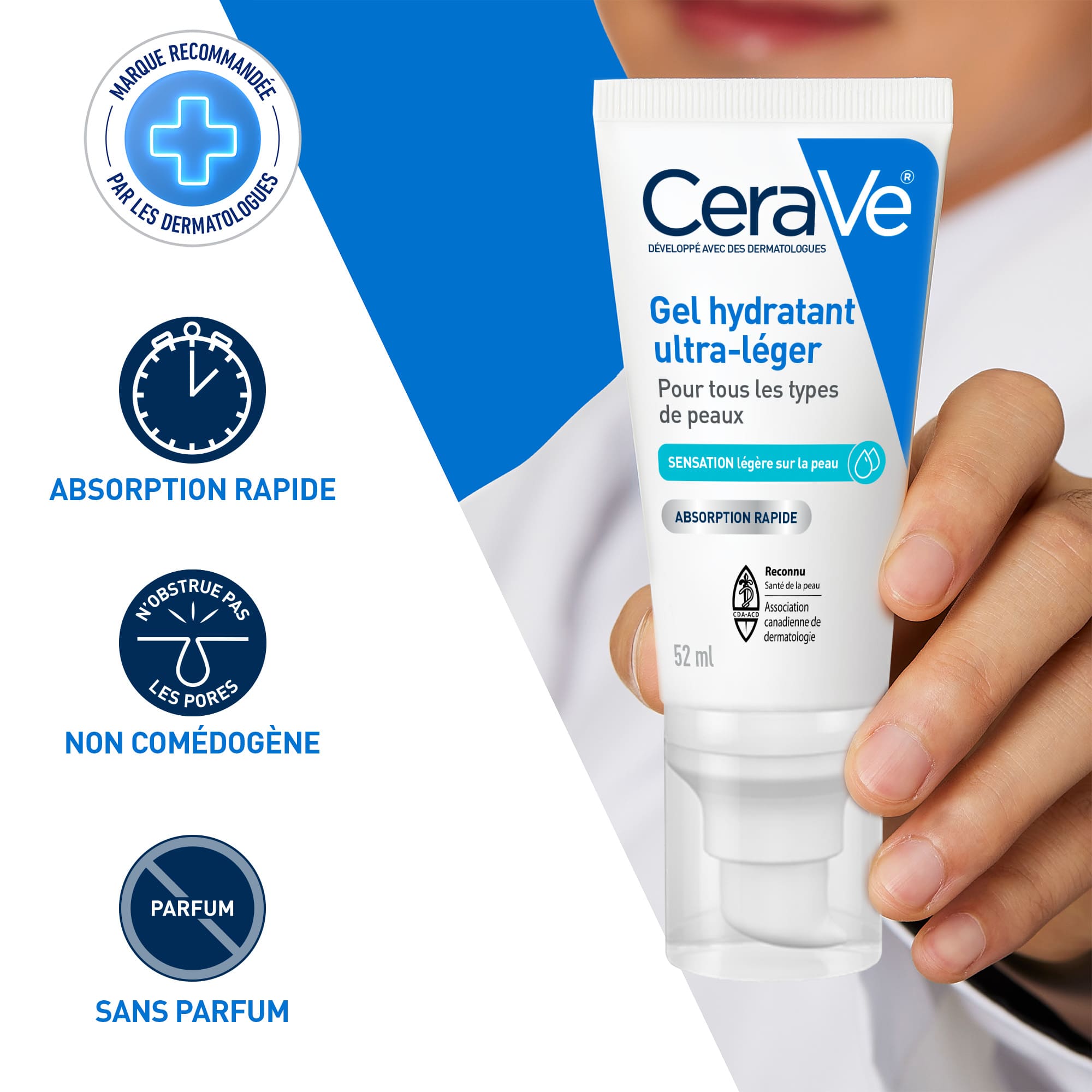 Gel Hydratant Ultra-Léger - Céramides & Niacinamide - CeraVe