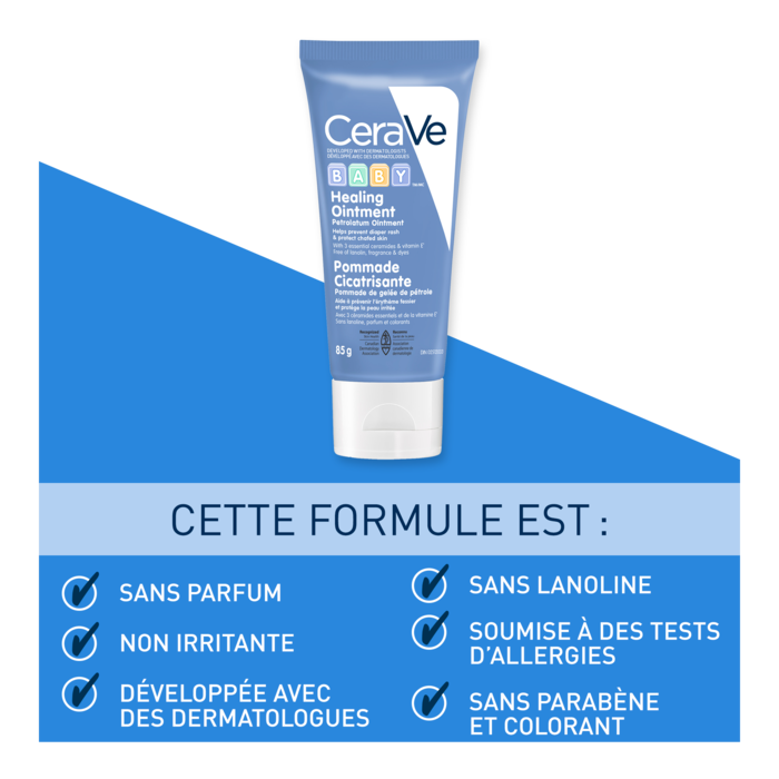 Pommade Cicatrisante pour Bébé - Érythème Fessier - CeraVe