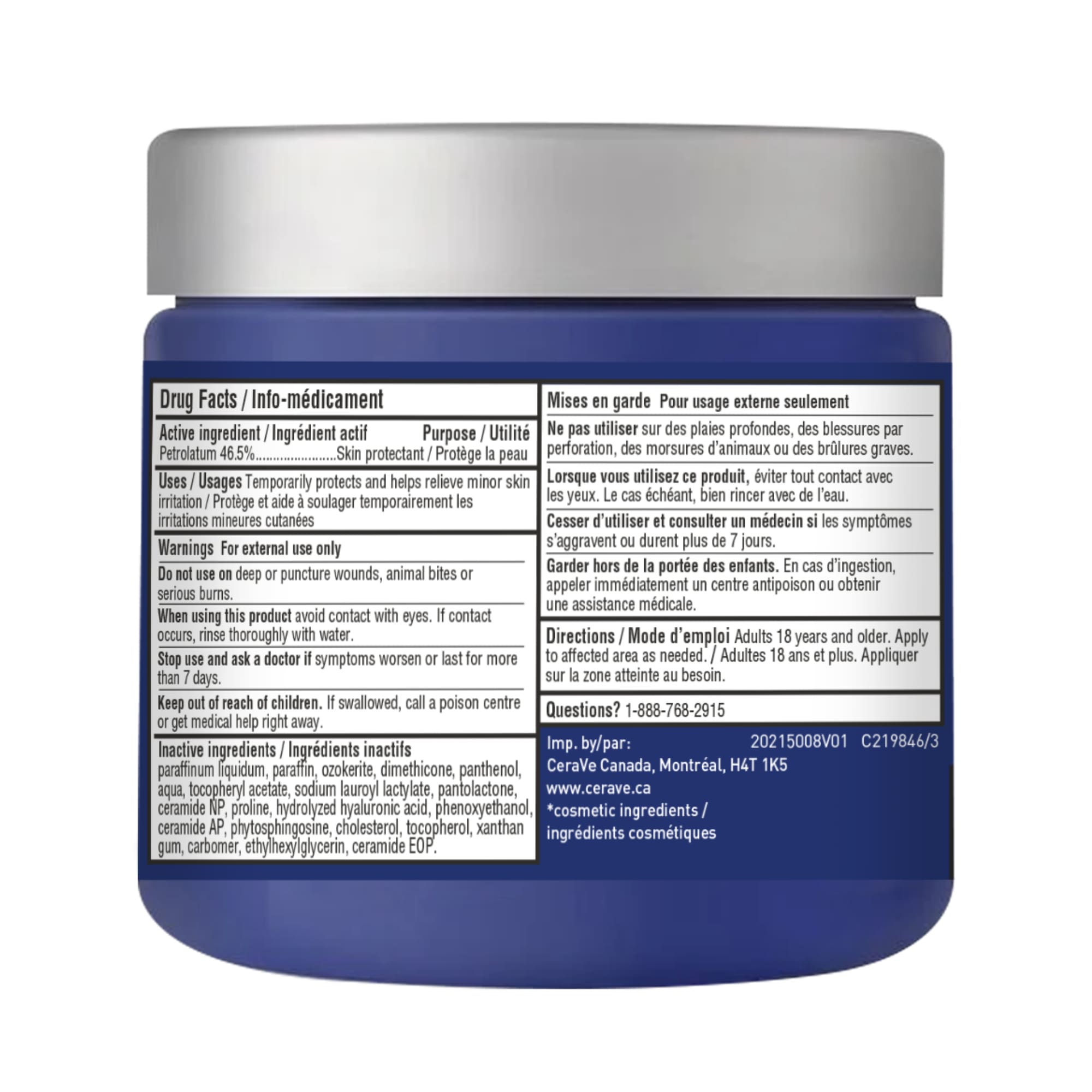 Pommade Cicatrisante Hydratante avec 3 Céramides - CeraVe CA